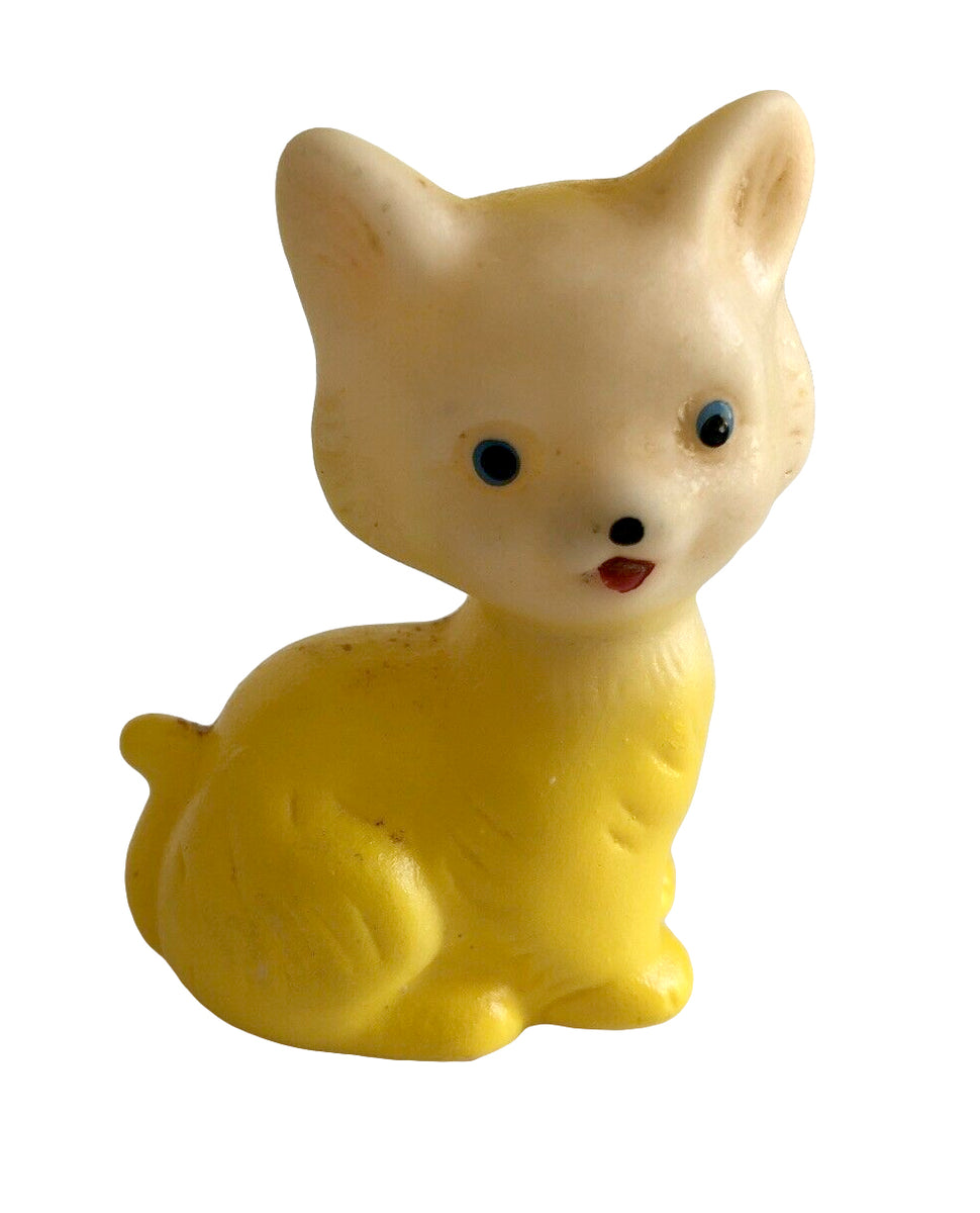 Vintage Kitten Rubber Kitty Cat Squeaker Toy Sun Rubber Co Made in Tai ...