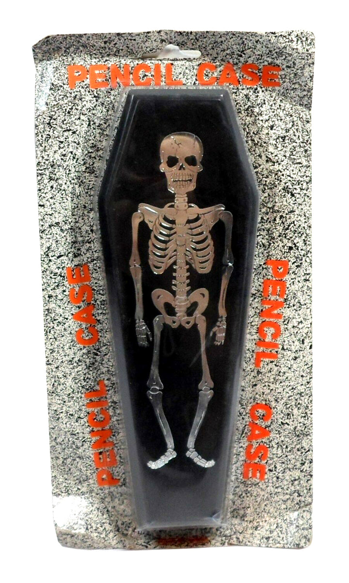 Skeleton Coffin Pencil Case Box Vintage Stationary 80's Retro Taiwan ...